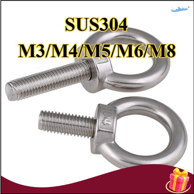 SS304 Eye Bolt ,Lifting Eye Bolt ,Hoist Ring Bolt ,Swivel Hoist Ring for Construction for ...