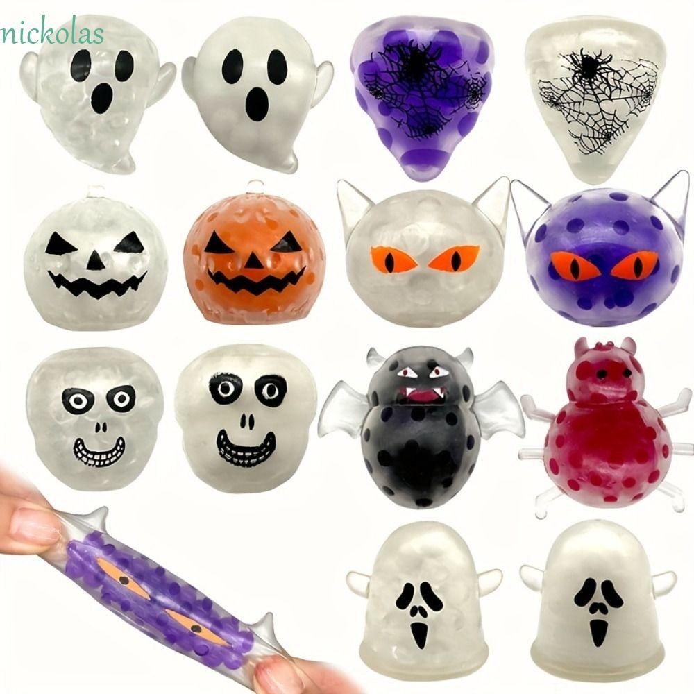 NICKOLAS Bead Ball Squeeze Toy, Halloween Little Ghost Water Ball Vent ...