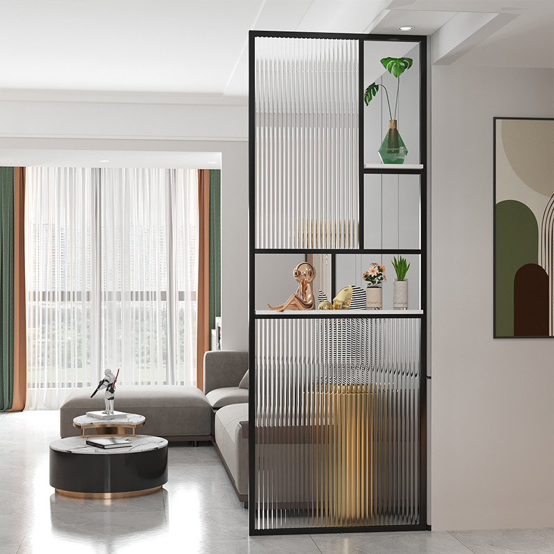 Light Luxury Ultra White Long Rainbow Glass Partition Living Room ...