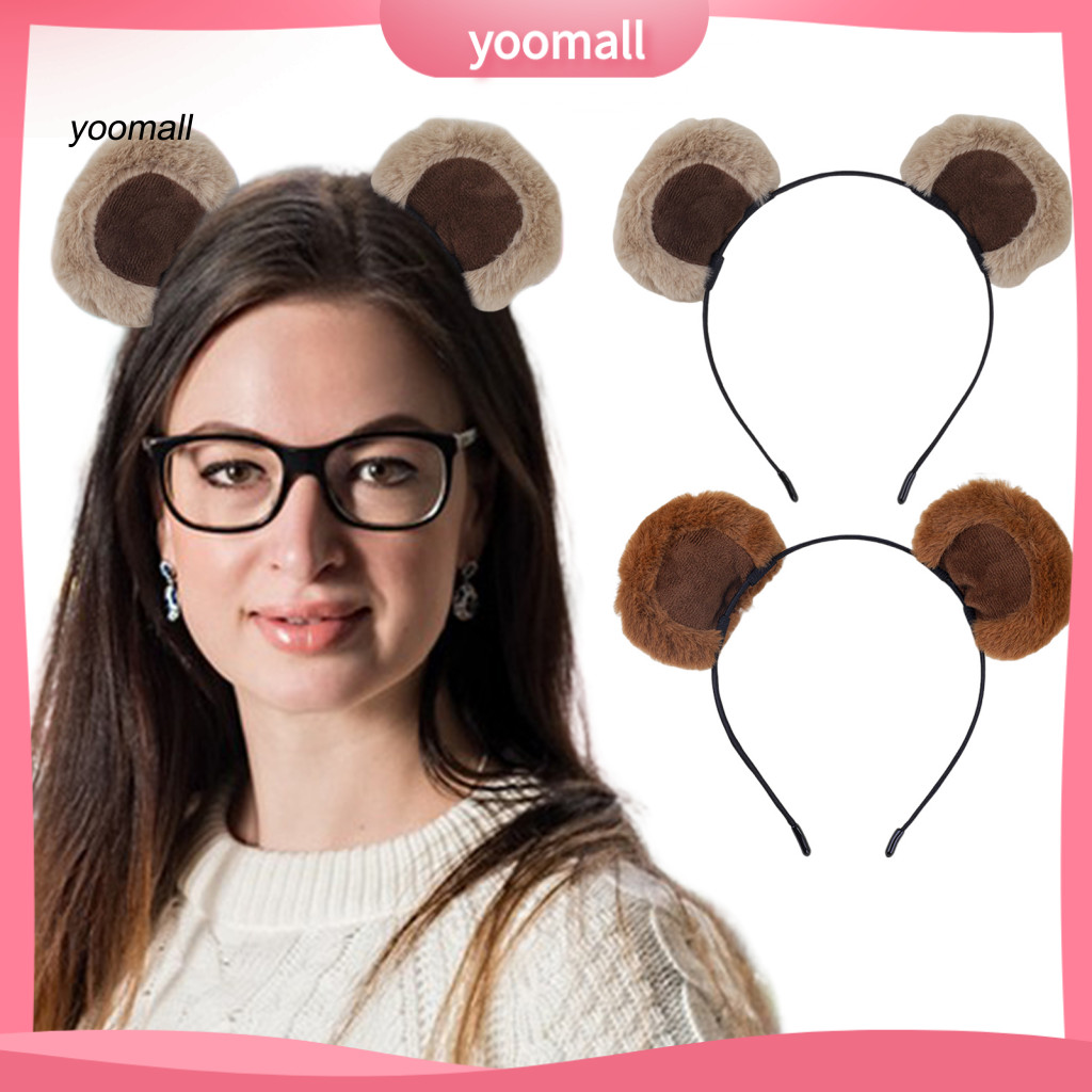 /YO/ Charming Party Prop Chipmunk Ears Headband Adorable Plush Bear Ear ...