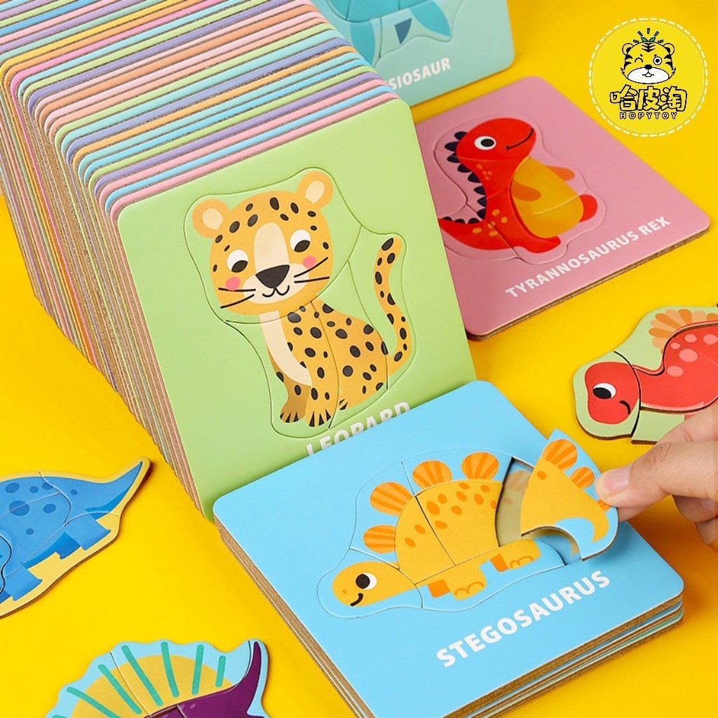 3D Flashcard Puzzle Toy for Toddlers Early Learning Tracing Practice ...