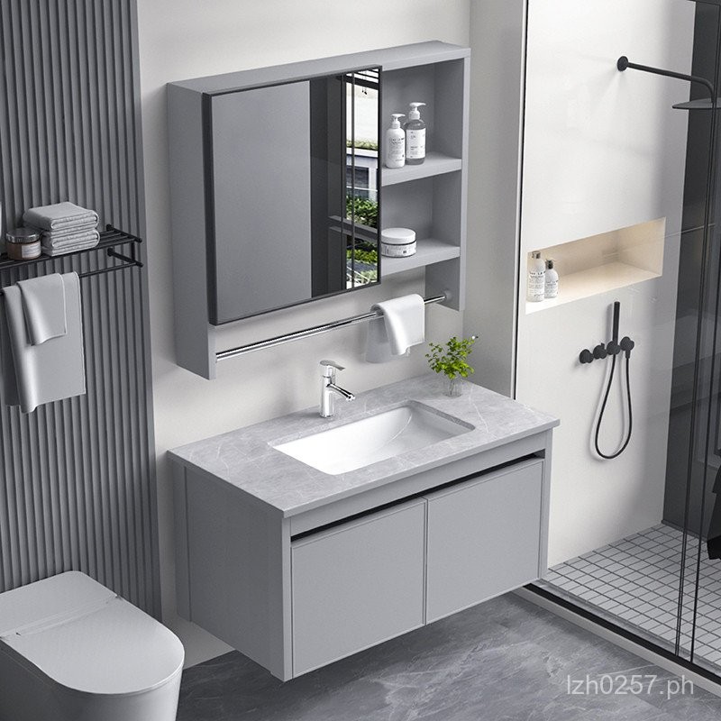 Washstand Alloy Wash Basin Integrated Bathroom Cabinet Toilet Ceramic ...