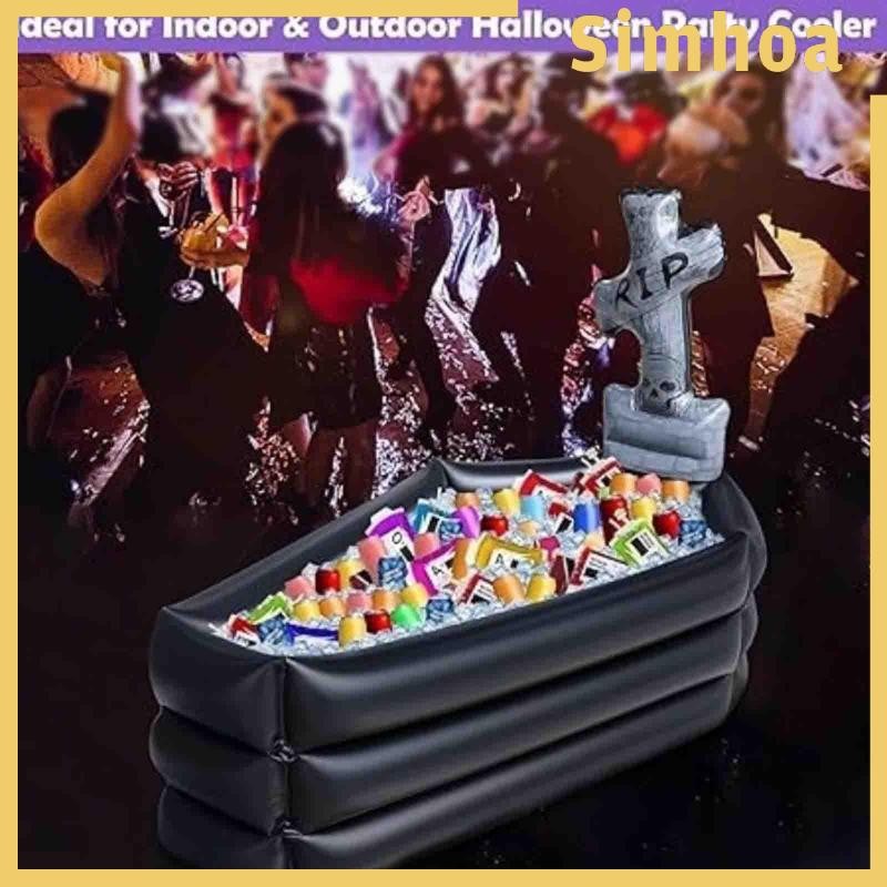 [SIMHOA] 43 inch Inflatable Tombstone Coffin Cooler Drink Container ...