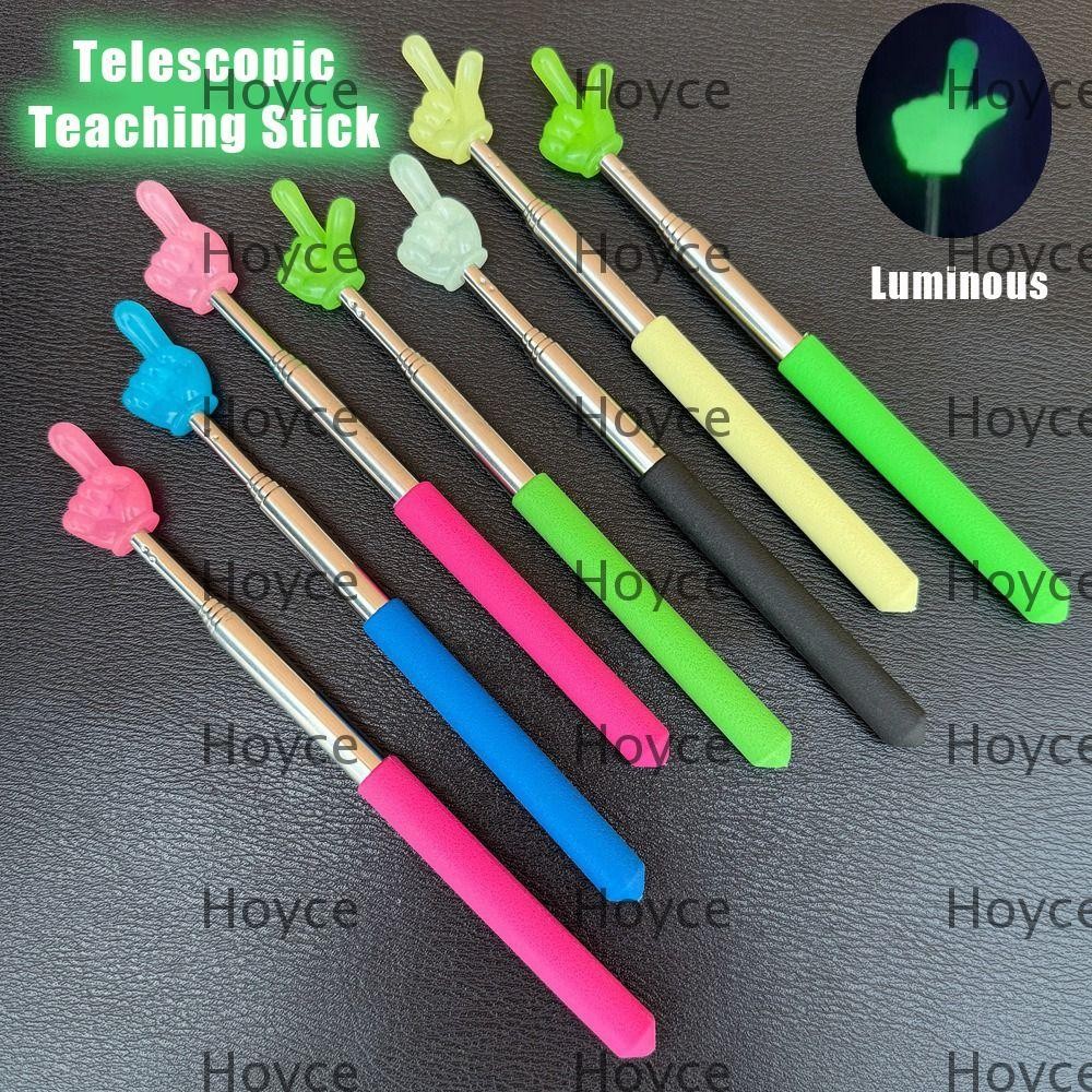 HOYCE Teaching Pointer, Telescopic Rod Luminous Finger Reading Sticks ...