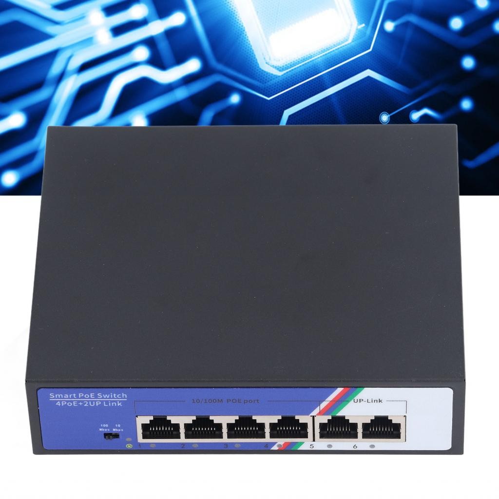 ooidshop-ph 1.2Gbps Ethernet Switch 6 Port PoE Unmanaged Network Plug ...