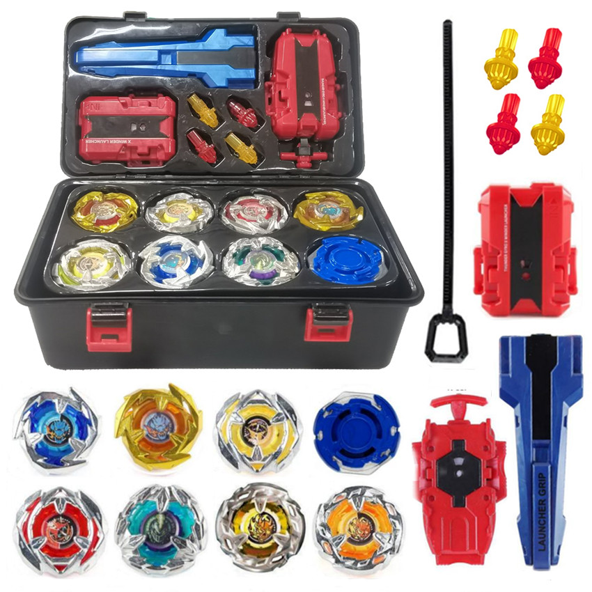 8 Pcs Beyblade X Combat Gyro X Set Launcher Battle Game Burst Gyro With ...
