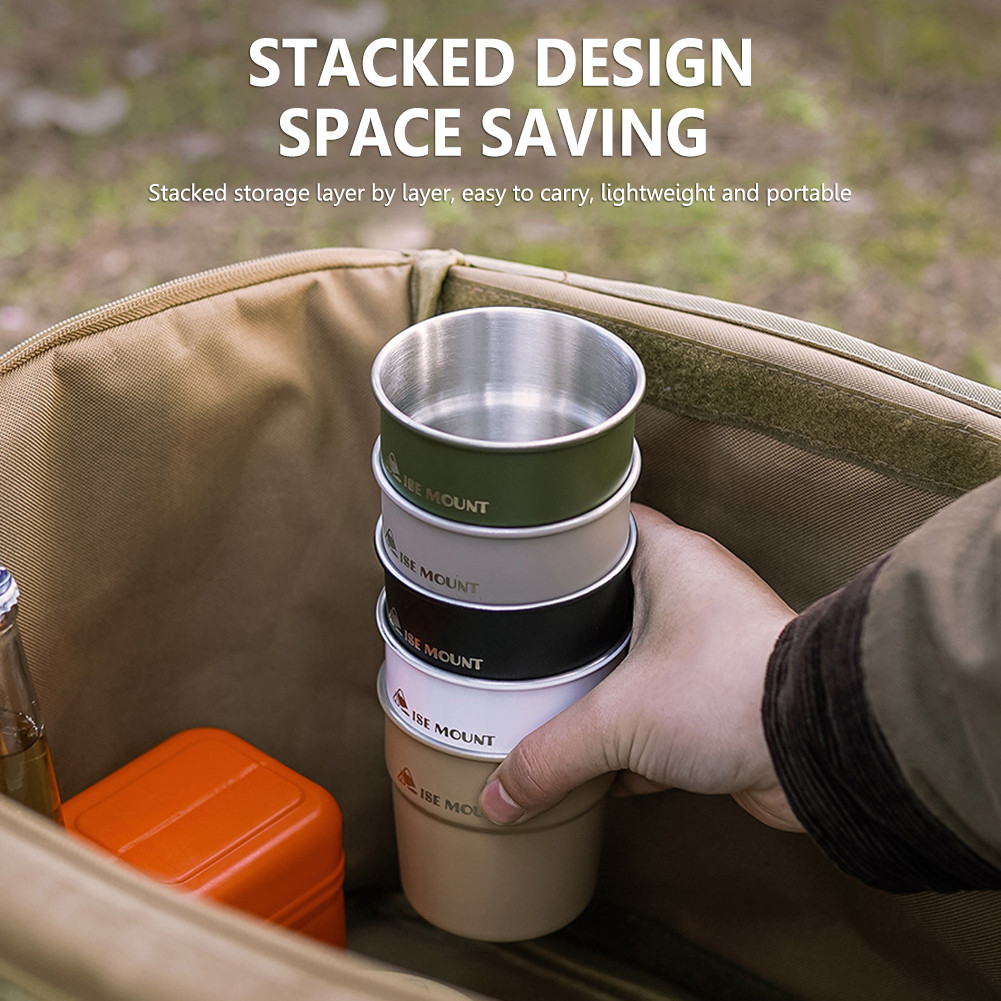 300ml Outdoor Camping Cup Portable Stainless Steel Camping Mug ...