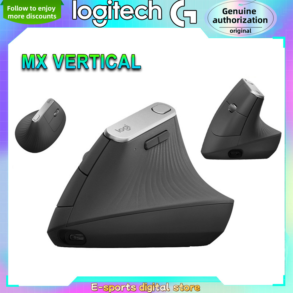Logitech MX Vertical Wireless Bluetooth Mouse Ergonomic Rechargeable Laser Mice 4000 DPI ...