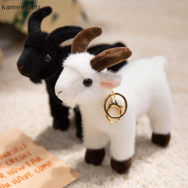 ka 1Pcs Soft Stuffed Standing Goat Toy Lifelike Goat Pendant Plush Toys ...