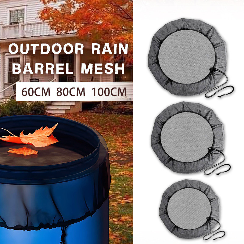 Adjustable Rain Barrel Cover with Mosquito-Proof Filter - Universal Fit ...