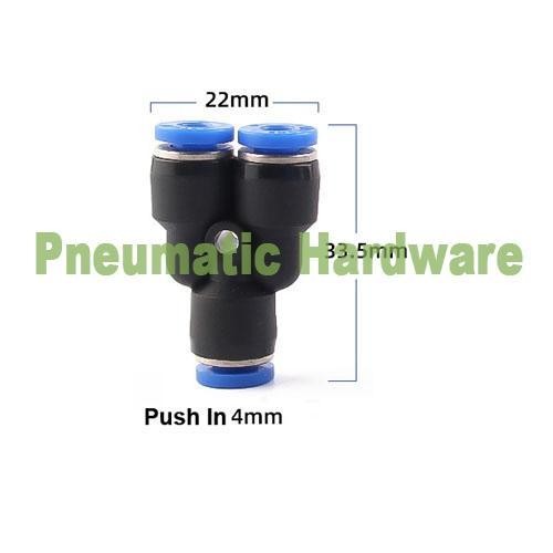 Fitting pneumatic Connector Y type Union hose 4 mm Push In KC22 BEST ...