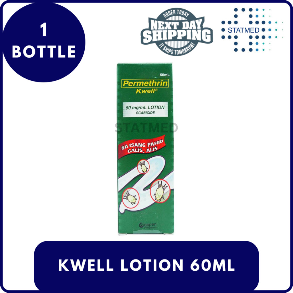 Kwell Permethrin Lotion 60mL for Scabies Kuto Galis l 1 Bottle | Shopee ...