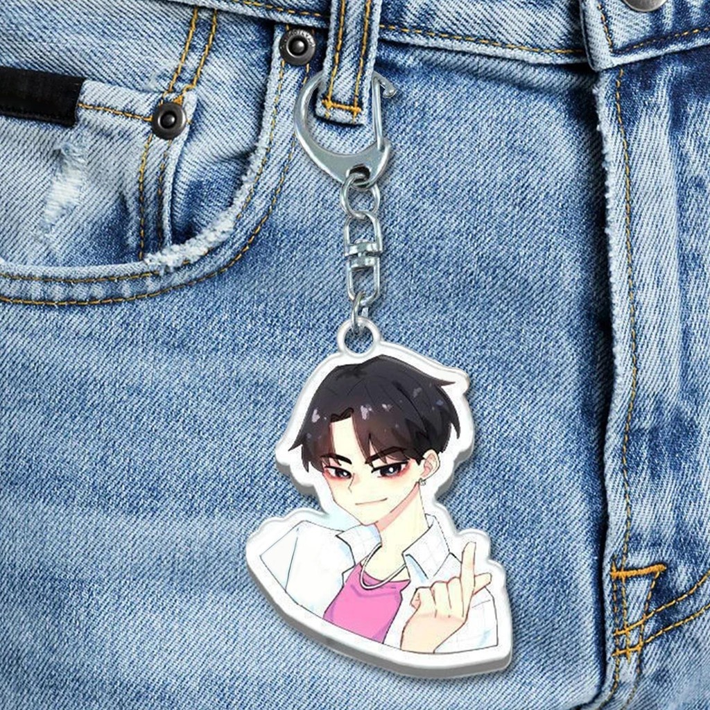 For Kpop Demon Hunters Cute Character Keychains Animated Movie Figure ...