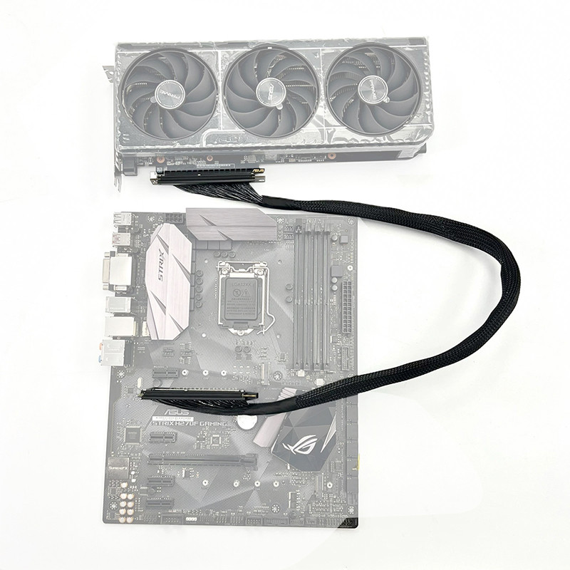 PCIE 5.0 x16 GEN5 Dual Reverse Side Bending Graphics Card Extension ...