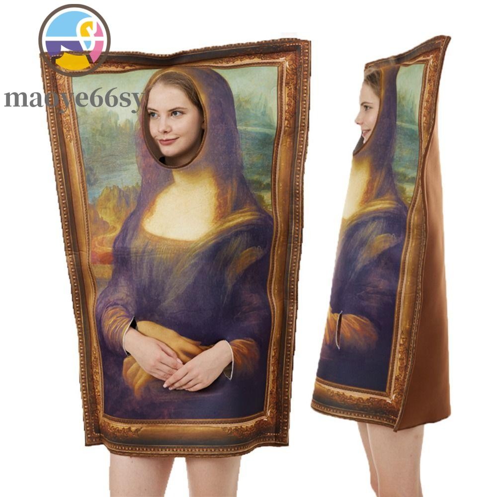 MAOYE66SY Mona Lisa Costumes, Prank Costumes Lifelike Mona Lisa ...