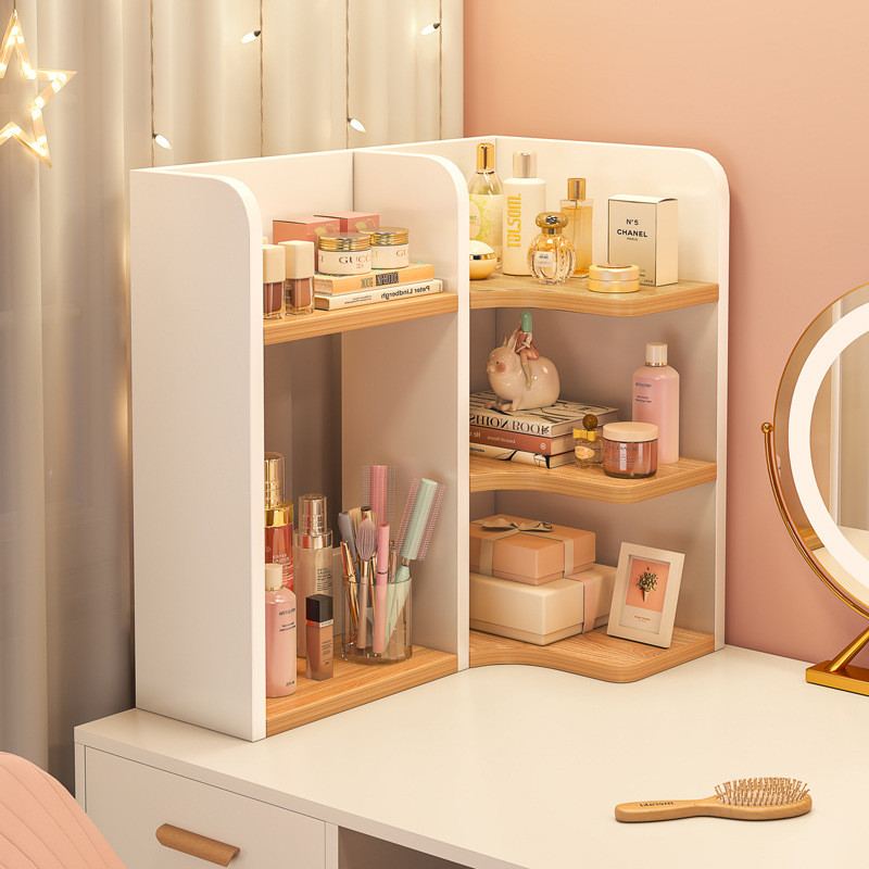 Desktop Shelf Desk Corner Storage Rack Desk Storage Cabinet Bookshelf ...