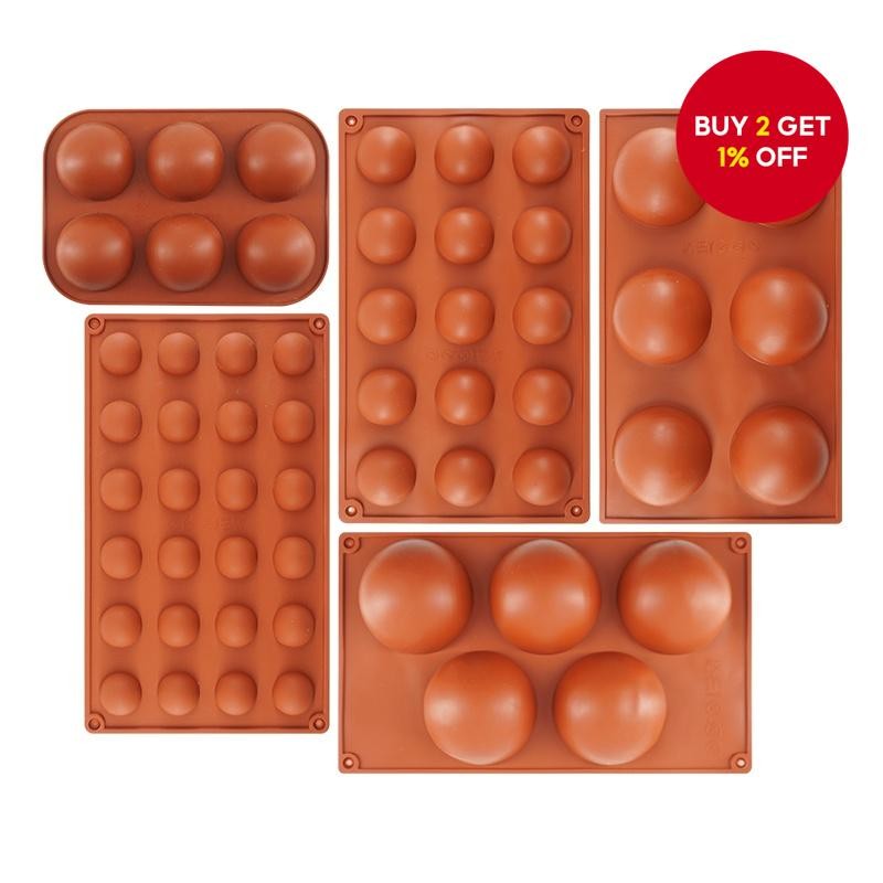 3D Ball Round Half Sphere Silicone Molds for DIY Baking: Pudding ...