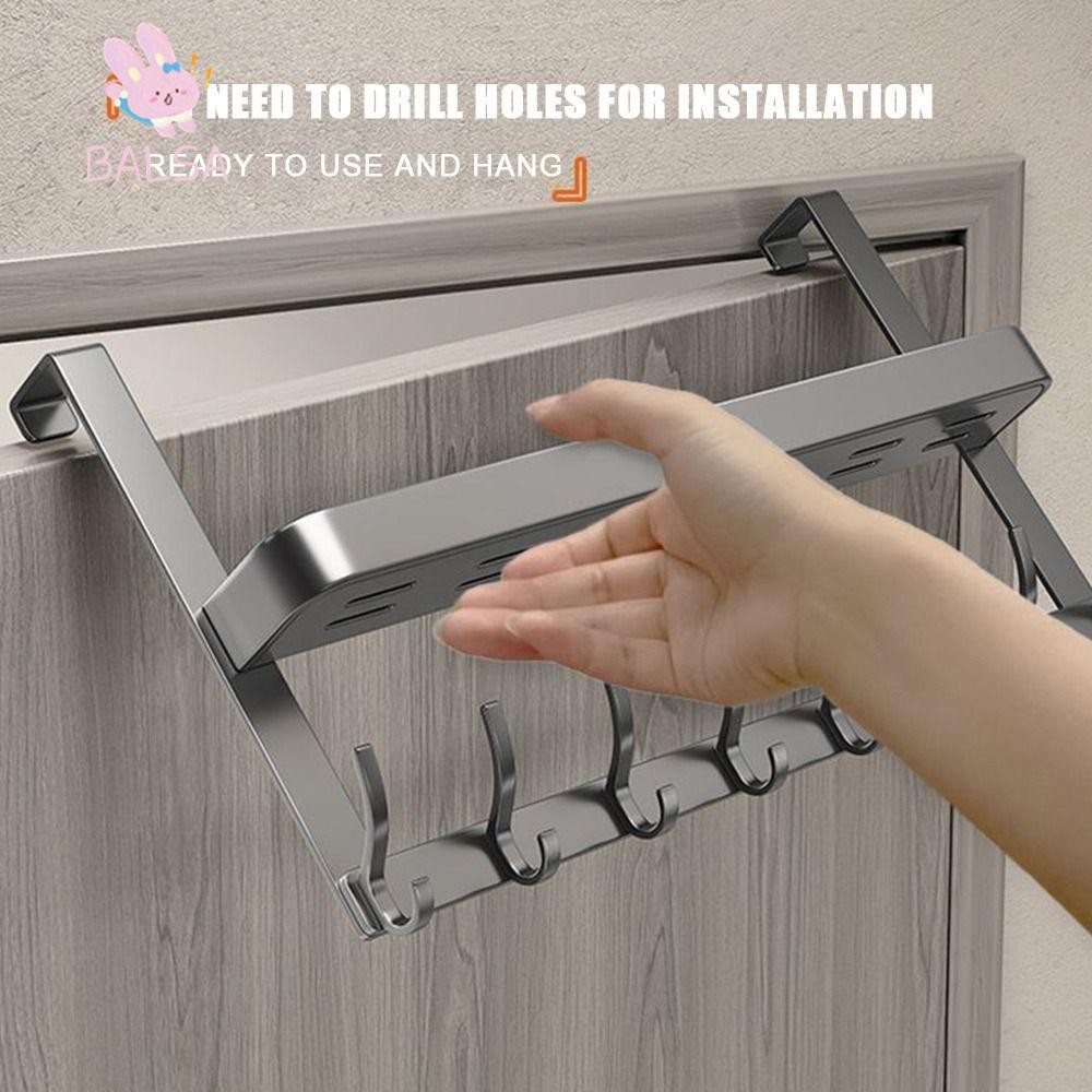 BALSA Door Behind Hook, Metal Clothes Storage Bedroom Clothes Hanging ...