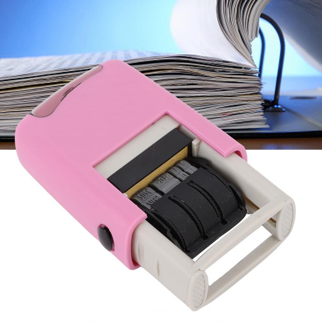 loca609-PH English Date Stamper Adjustable Number Self Inking Clear ...