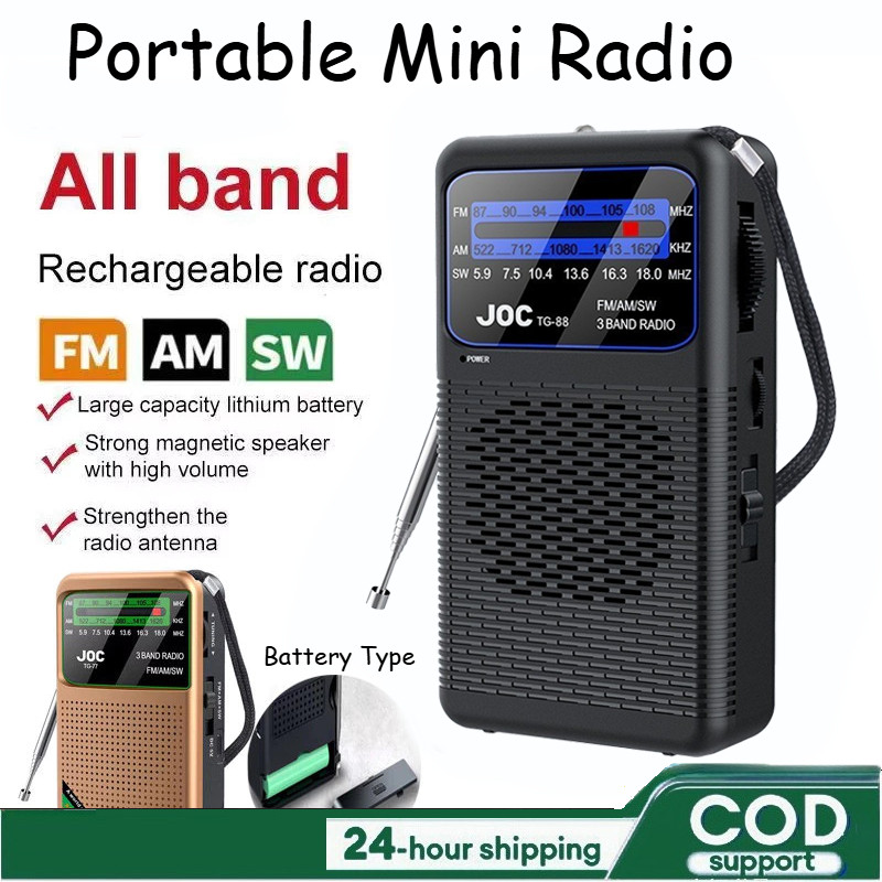 Radio FM AM SW Radio Built-in Speaker Pointer Pocket Radio with HD ...