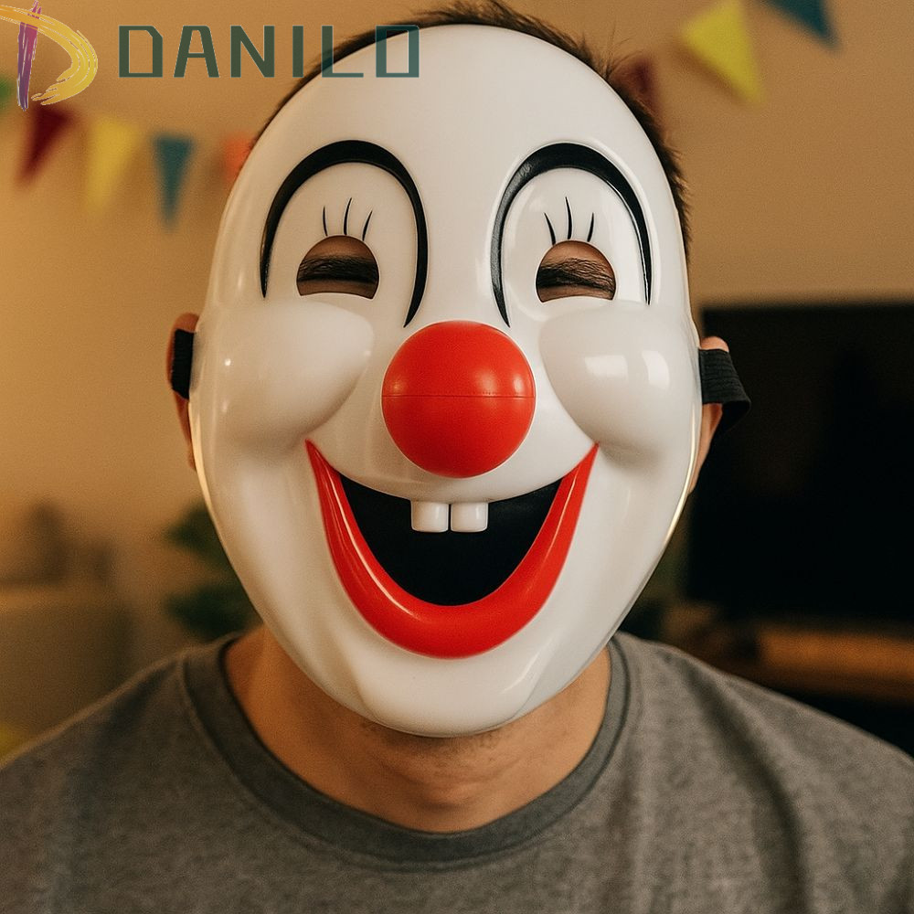 DANILO1 Halloween Clown Mask, PVC Funny Clown Makeup Mask, Ghost Dress ...