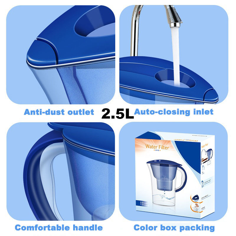 Water Pitcher With Filter Household Water Purifier 6 Filters | Shopee ...