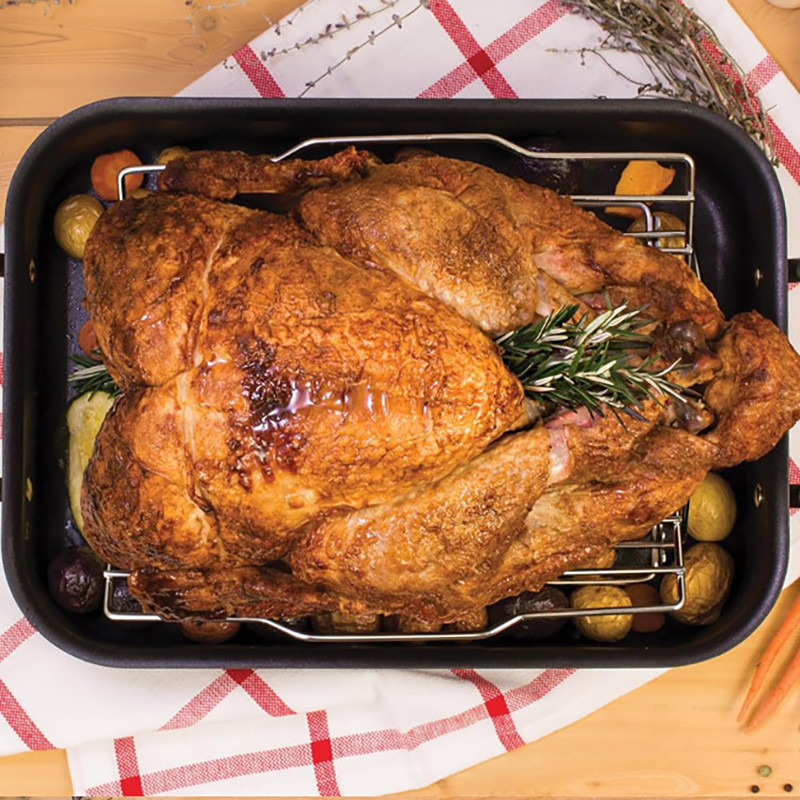 FITOW Turkey Roasting Rack, Universal Rib Roasting Rack, V-Shaped Rack ...