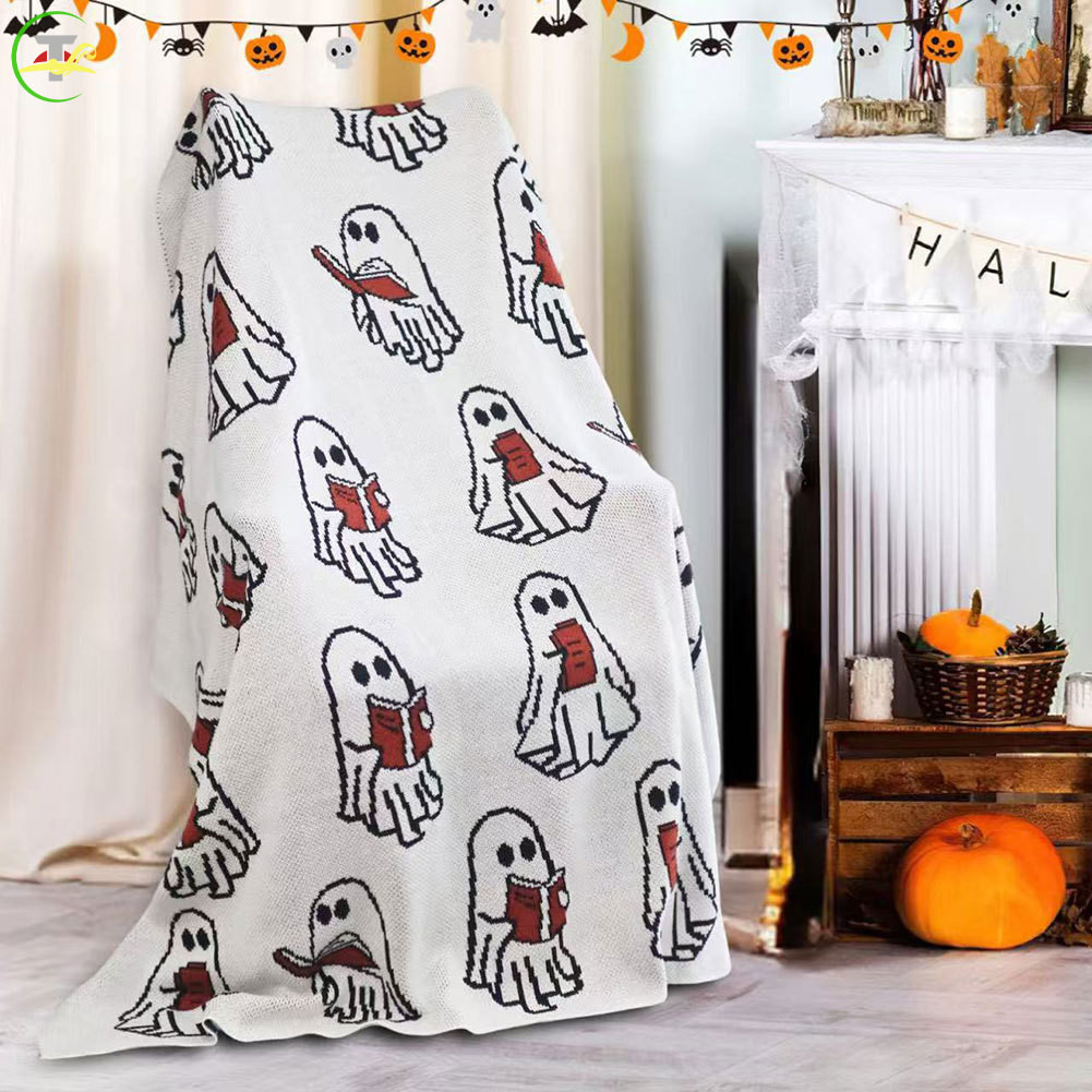 Ghosts Reading Book Throw Blanket Book Lovers Present Throw Blankets ...