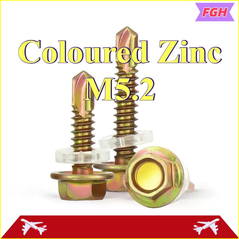 Hard galvanized outer hexagonal drill tail screws, color steel tile ...