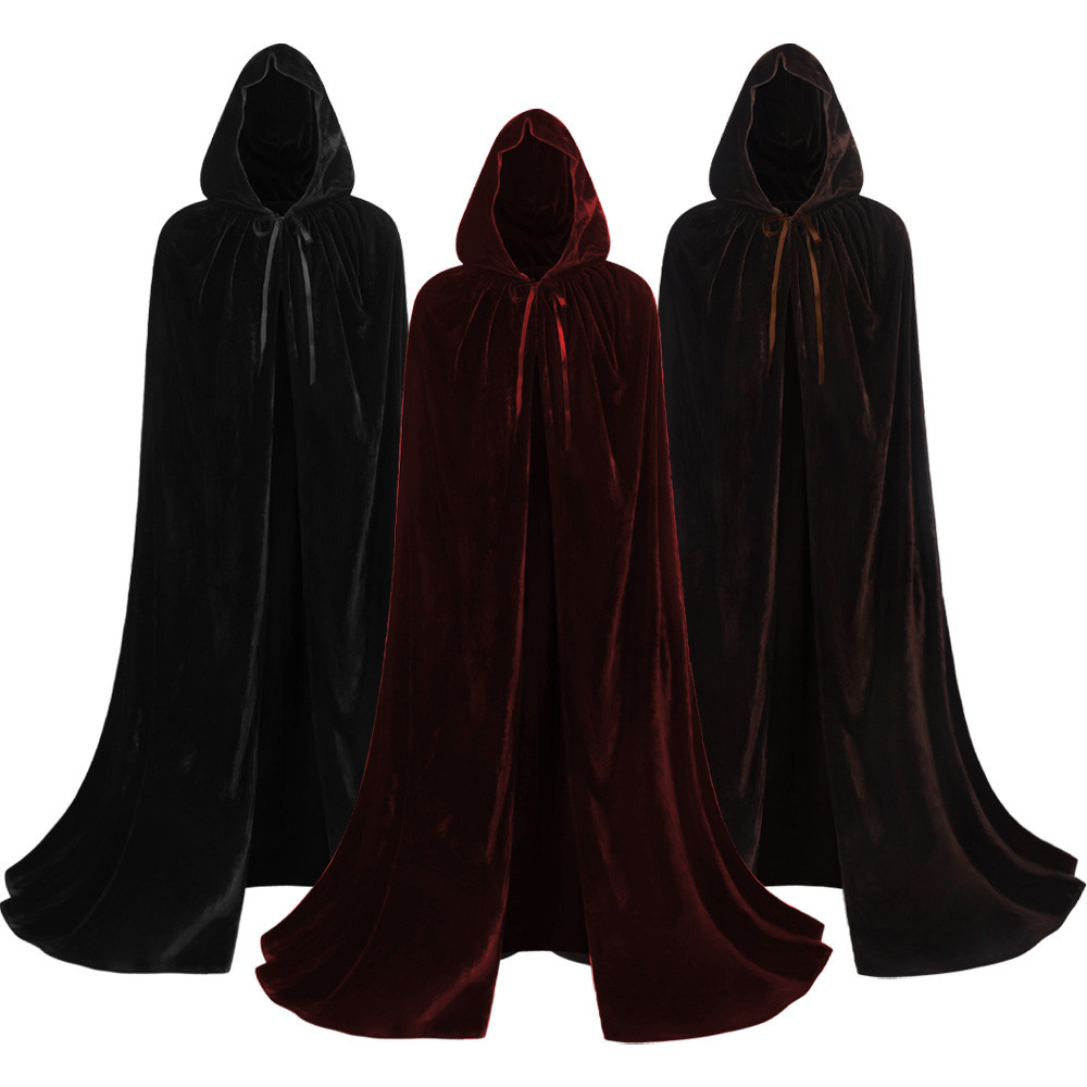 【Witch Cloak】Grim Reaper Velvet Cape for Halloween | Masquerade Cosplay ...
