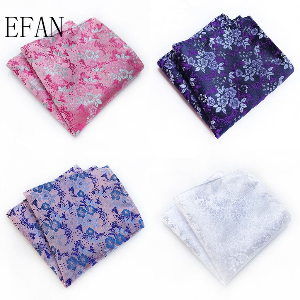 High-quality Men's Handkerchiefs Jacquard Weave Floral Flower Business ...