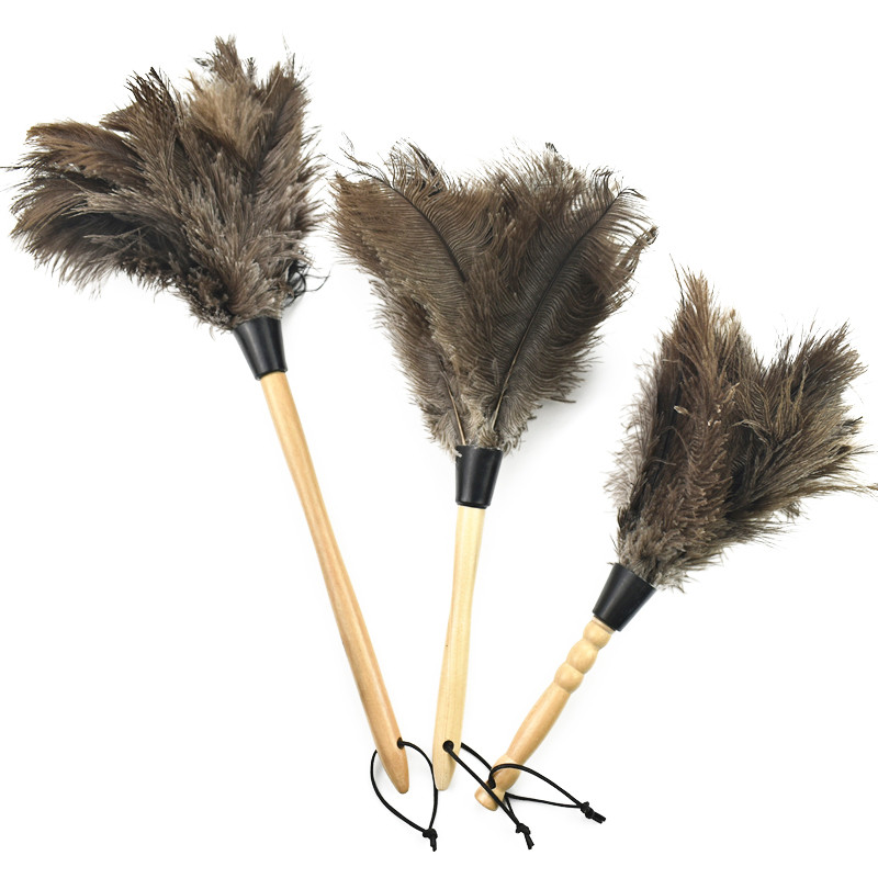 1Pcs Prime Natural Ostrich Feather Duster for Home Brush Handle Anti ...