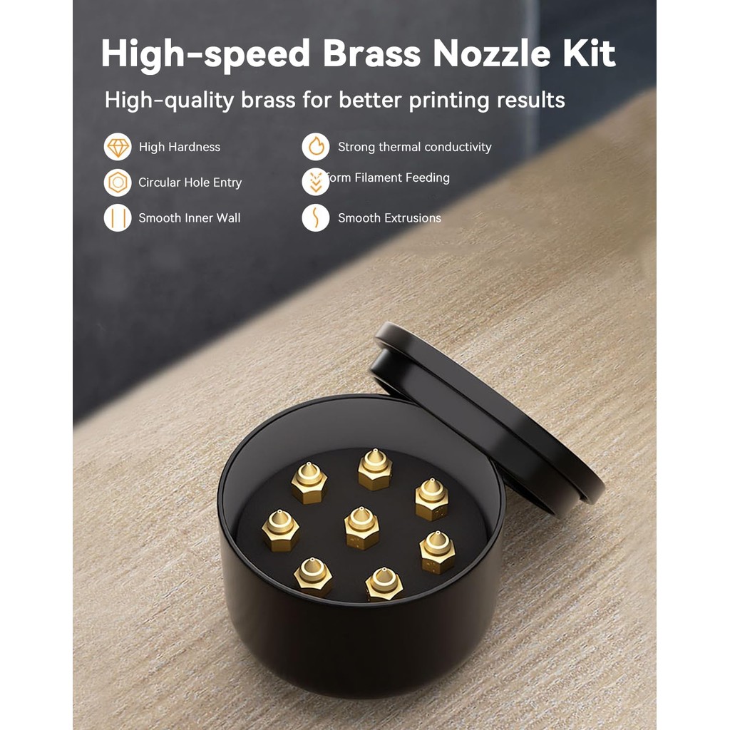 Creality Official Ender 3 V3 SE Nozzle Kit, 8PCS High-Speed Brass ...