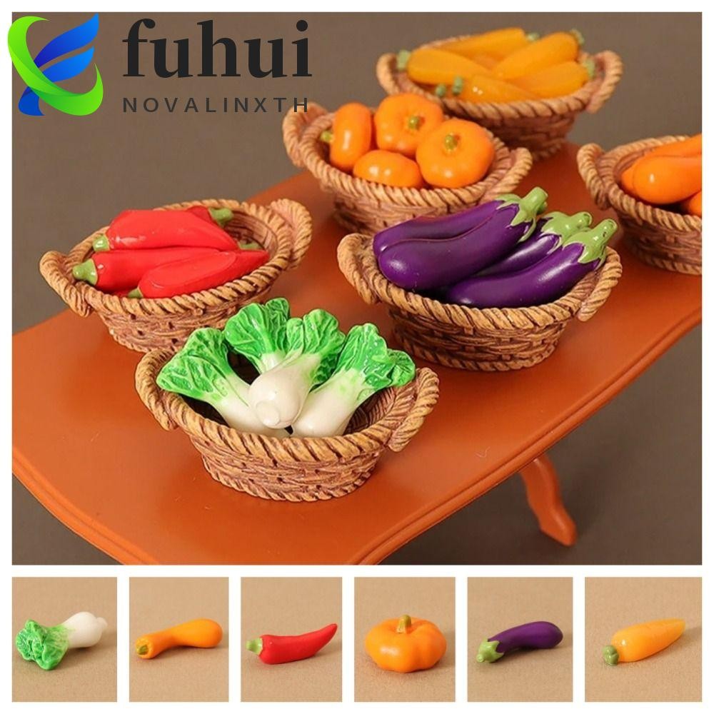 FUHUI 1:12 Mini Simulation Food Model, Cabbage Pepper Artificial Fruits ...