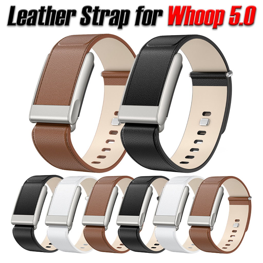 Whoop Strap for Whoop 5.0 MG High Quality Leather Band Soft Breathable ...