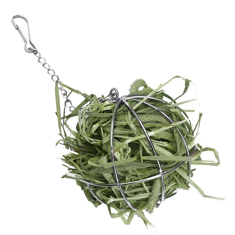 Hanging dry grass rack Rabbit Grass Ball Rack Electroplated dry grass ...
