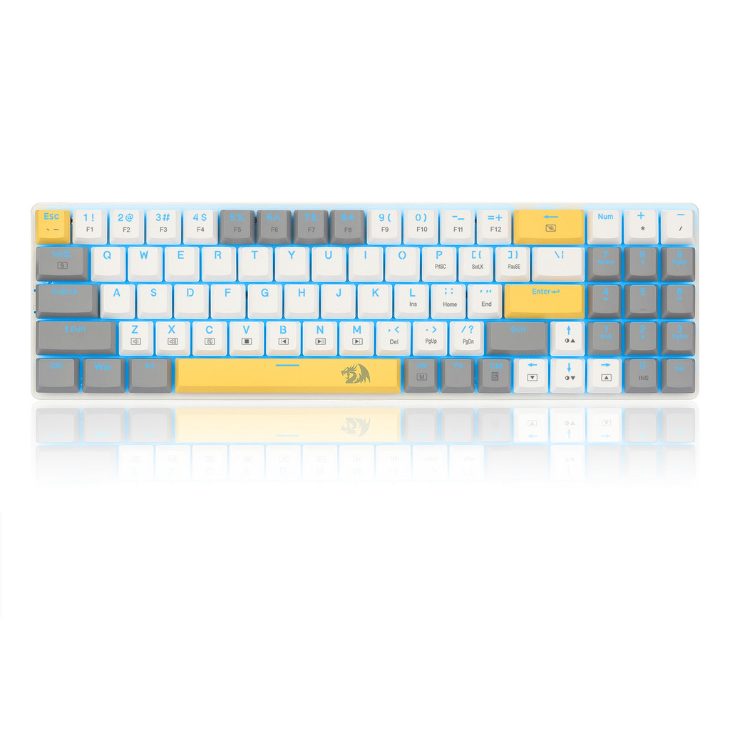 Red Dragon K608 Luminous Wired Mechanical Keyboard Game Ultra-Thin ...
