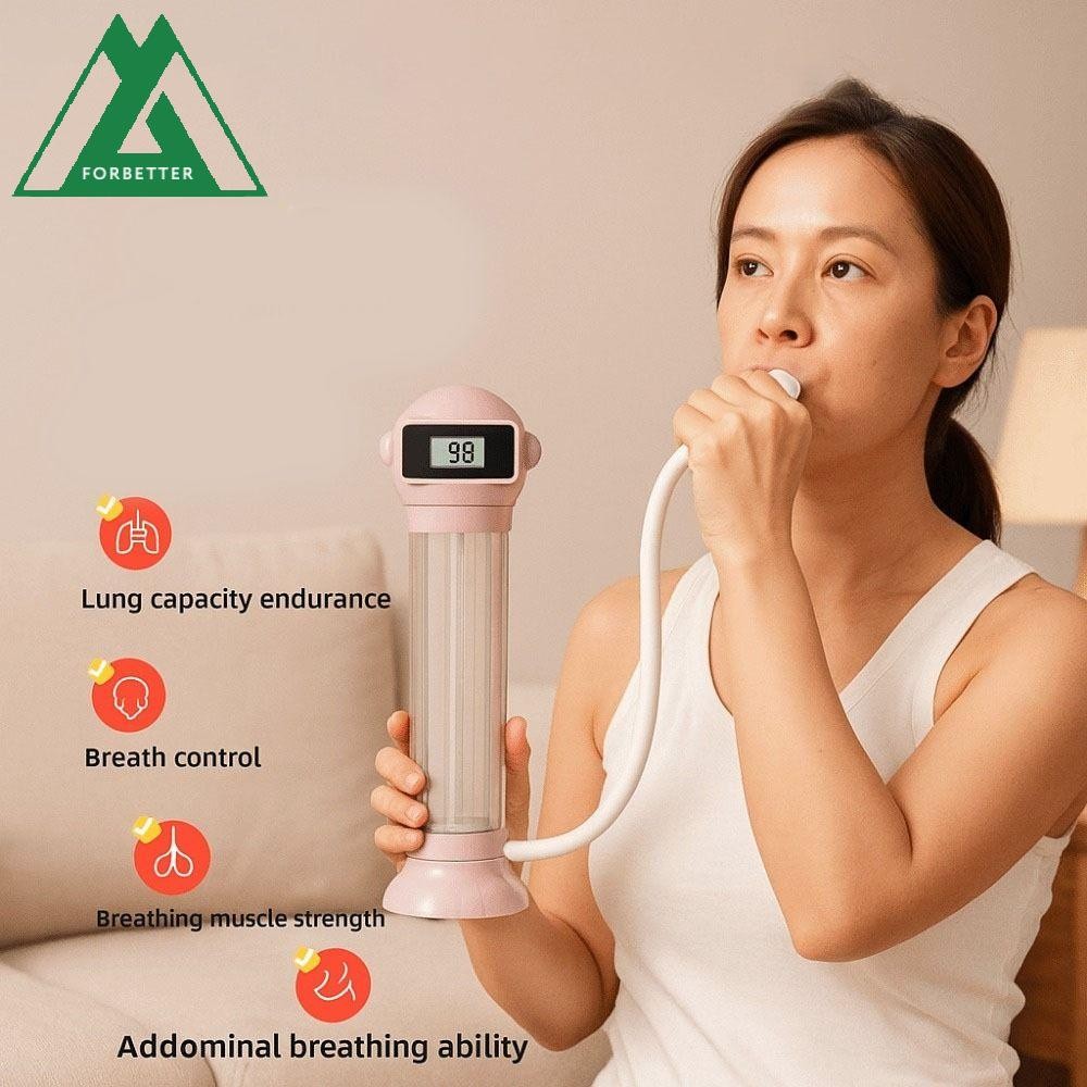 FORBETTER Counted Breathing Dumbbell, Ergonomic Design Deep Breathing ...