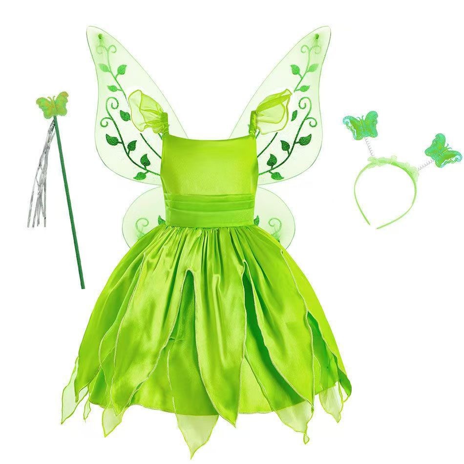 Fairy Tale Wonderful Fairy cos Costume Tinkerbell Cosplay Dress ...