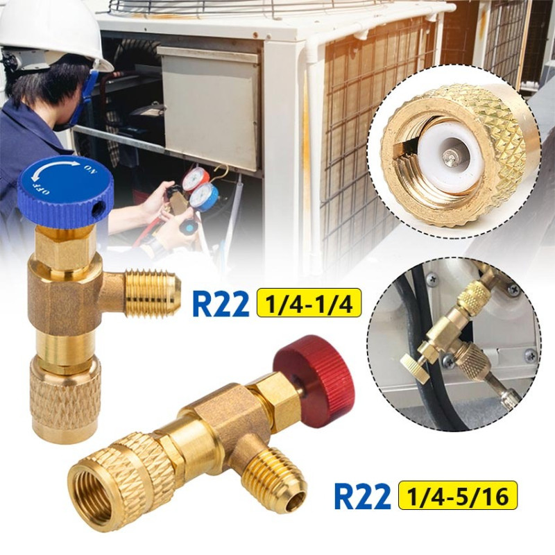 Safety Valve Adapter R410A R22 Refrigerant Charging Retention Control ...