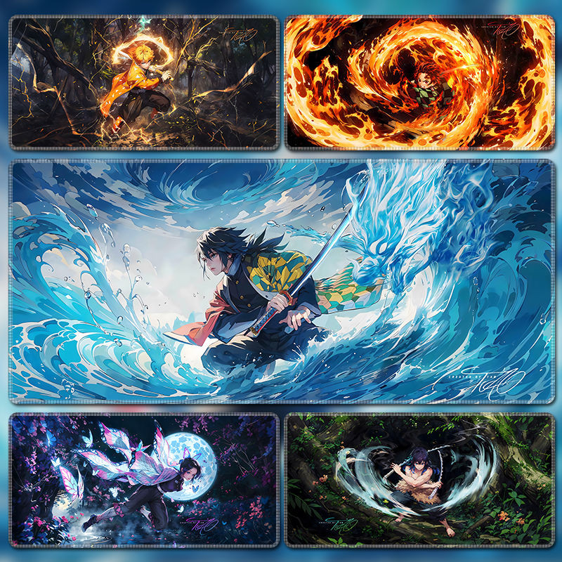 Demon Slayer Two-Dimensional Oversized Anti-Slip Desk Mat Keyboard Mat ...