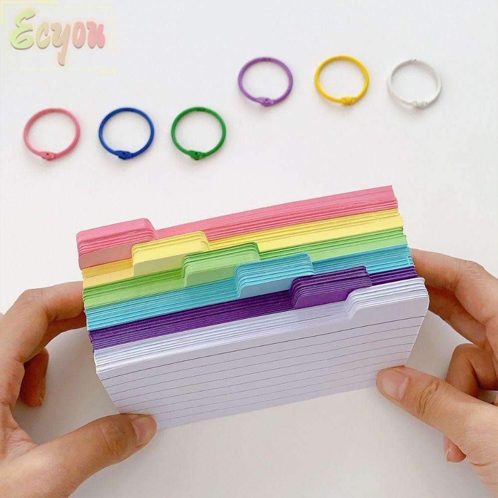 ECYOU Loof-leaf Notepad, DIY Binder Index Cards, Creative Colorful ...