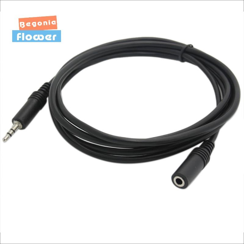 Begonia Flower 3.5mm Male to Female Extension Cable Headset Audio Jack Extender Adapter Cord ...