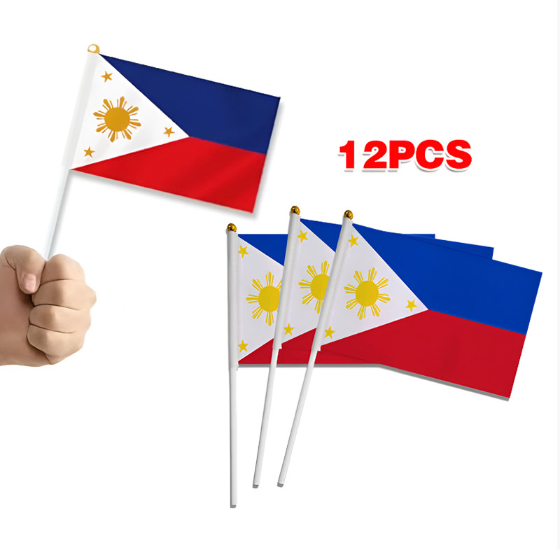 Philippine Flag With Stick Philippine Flaglets Hand Waving Flag Nylon ...