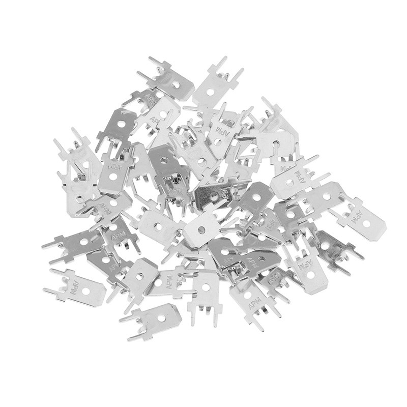 LOVESHOPPING 50PCS 6.3MM 4.8MM Inserts Plug Male Terminal 250 PCB ...