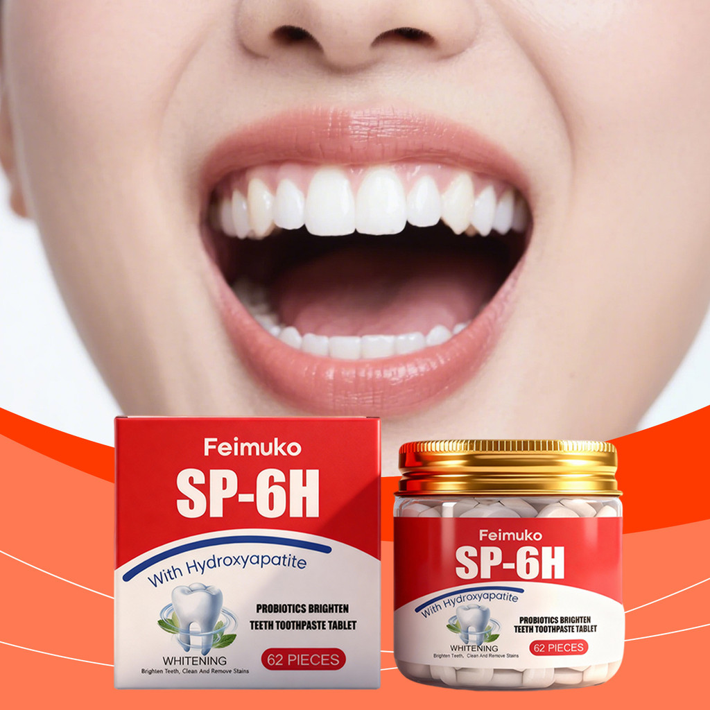 62pcs P-6H Teeth Whitening Tablets - Hydroxyapatite & Probiotics ...