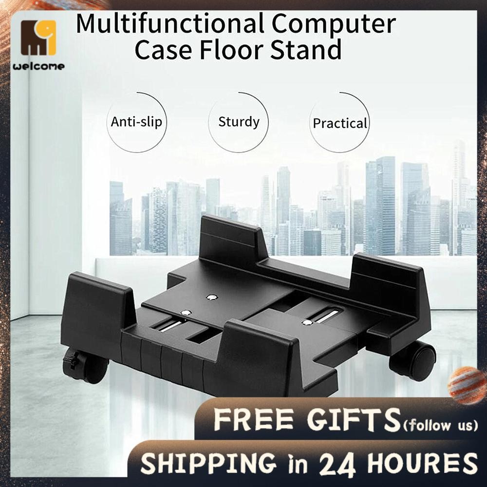 welcomehome Mobile Desktop Computer Floor Stand Rolling Wheels ...