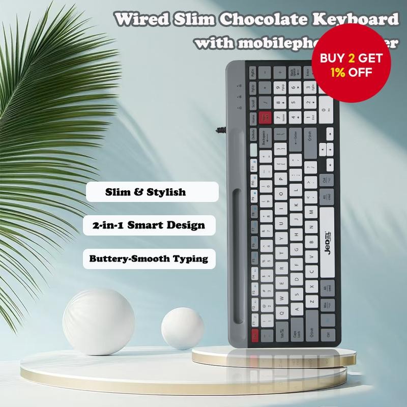 Number Keyboard Gaming Wired K37 Silm with Mobilephone Holder PU Cable ...