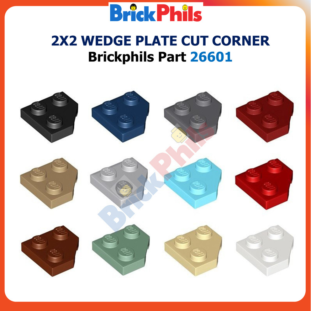 Brickphils Part 26601 - 2x2 Wedge Plate Cut Corner | Shopee Philippines