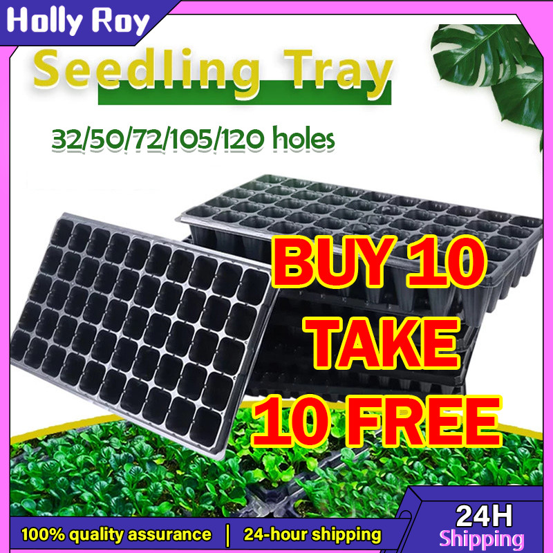 Seedling Tray 32/50/72/105/128/200 holes hubs pots for plants stand ...